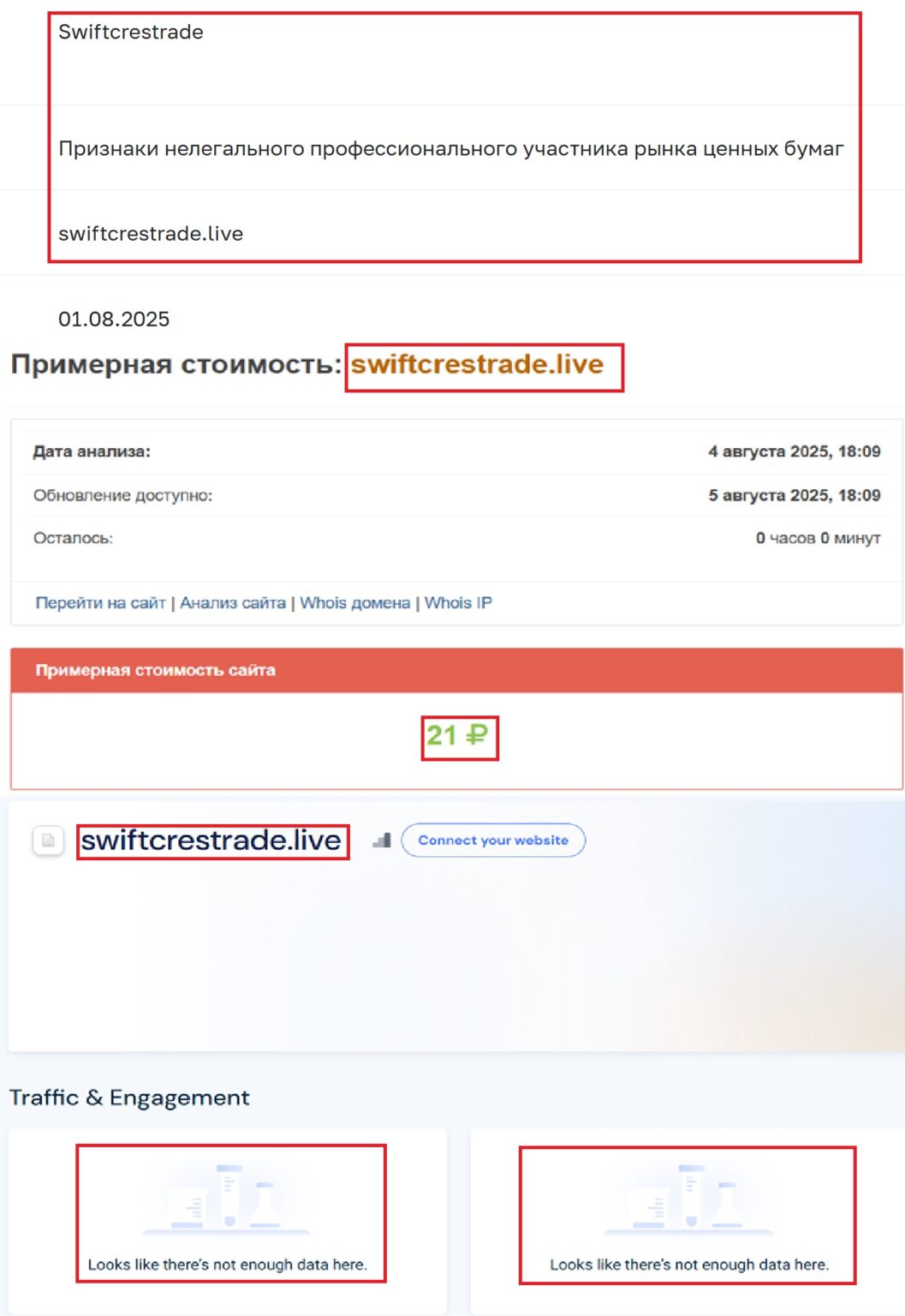 Лжеброкер Swift Crest Trade (swiftcrestrade.live). Отзывы и возврат ...